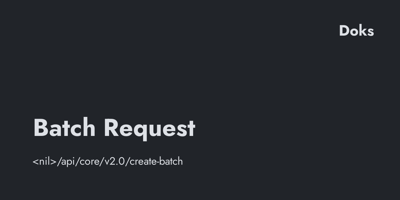 Batch Request