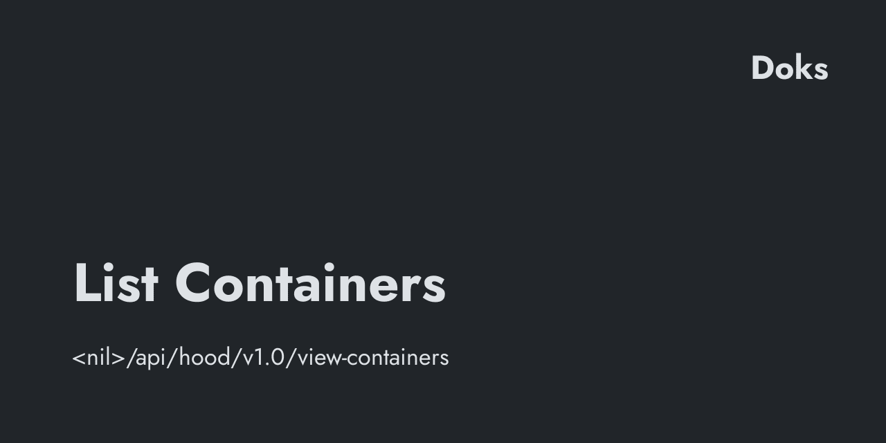 List Containers