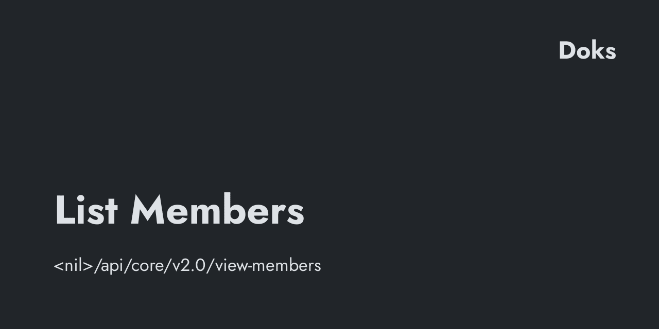 List Members