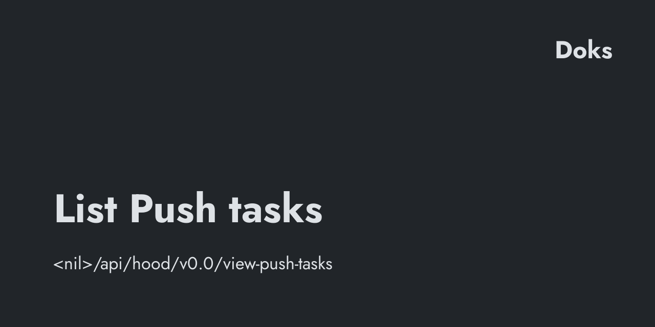 List Push tasks
