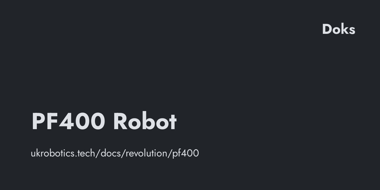 PF400 Robot - ukrobotics.tech