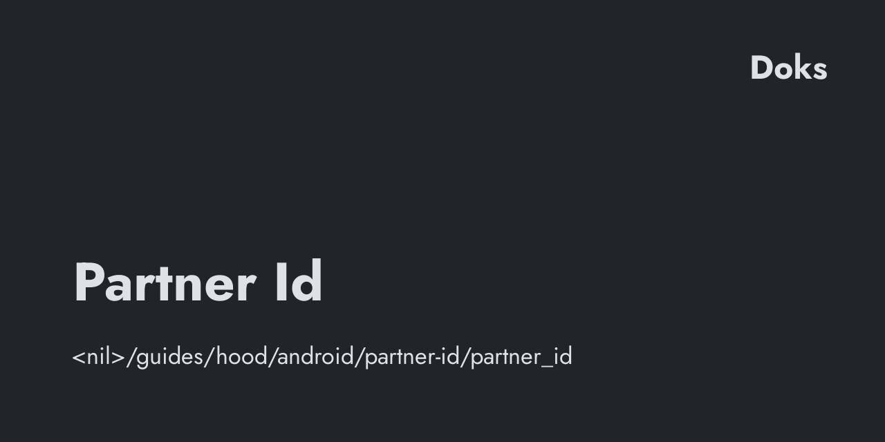 Partner Id