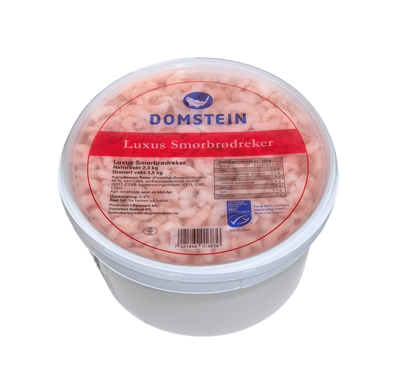 Reker i lake 1.5kg luxus Domstein MSC 150/200 Domstein