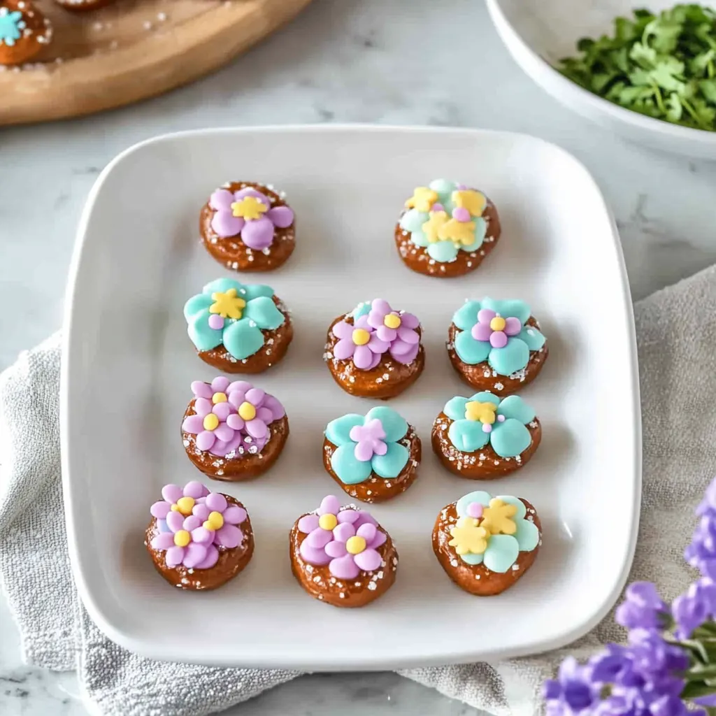 Spring Flower Pretzel Bites: Joyful and Buttery Delights - dorarecipes