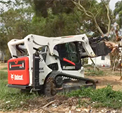 Bobcat T770 Compact Track Loader Carrying Trees with Root Grapple ...