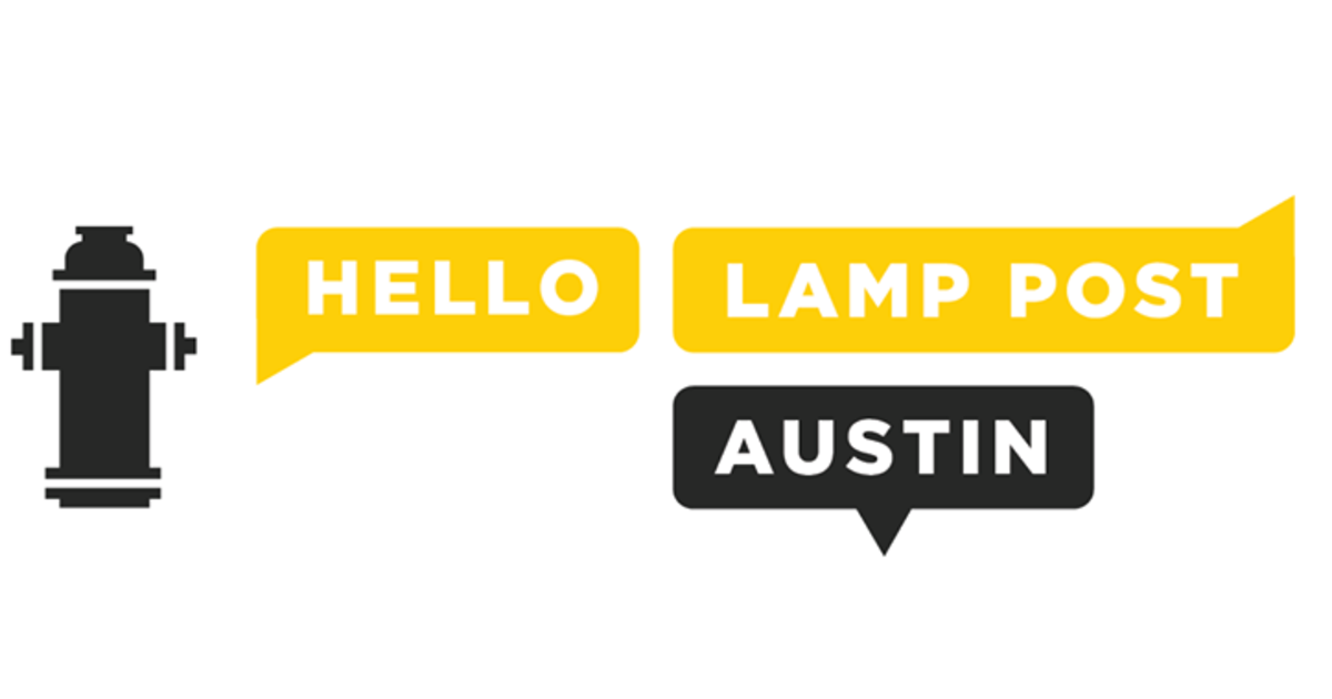 Hello Lamp Post Austin