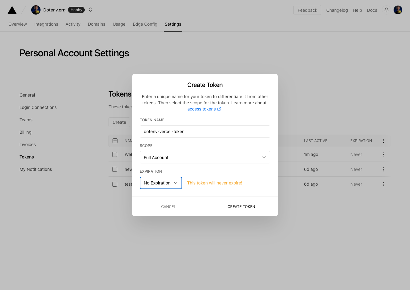 Vercel - Add-ons | Dotenv