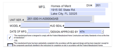 Home Owner Registration Card | Homes of Merit