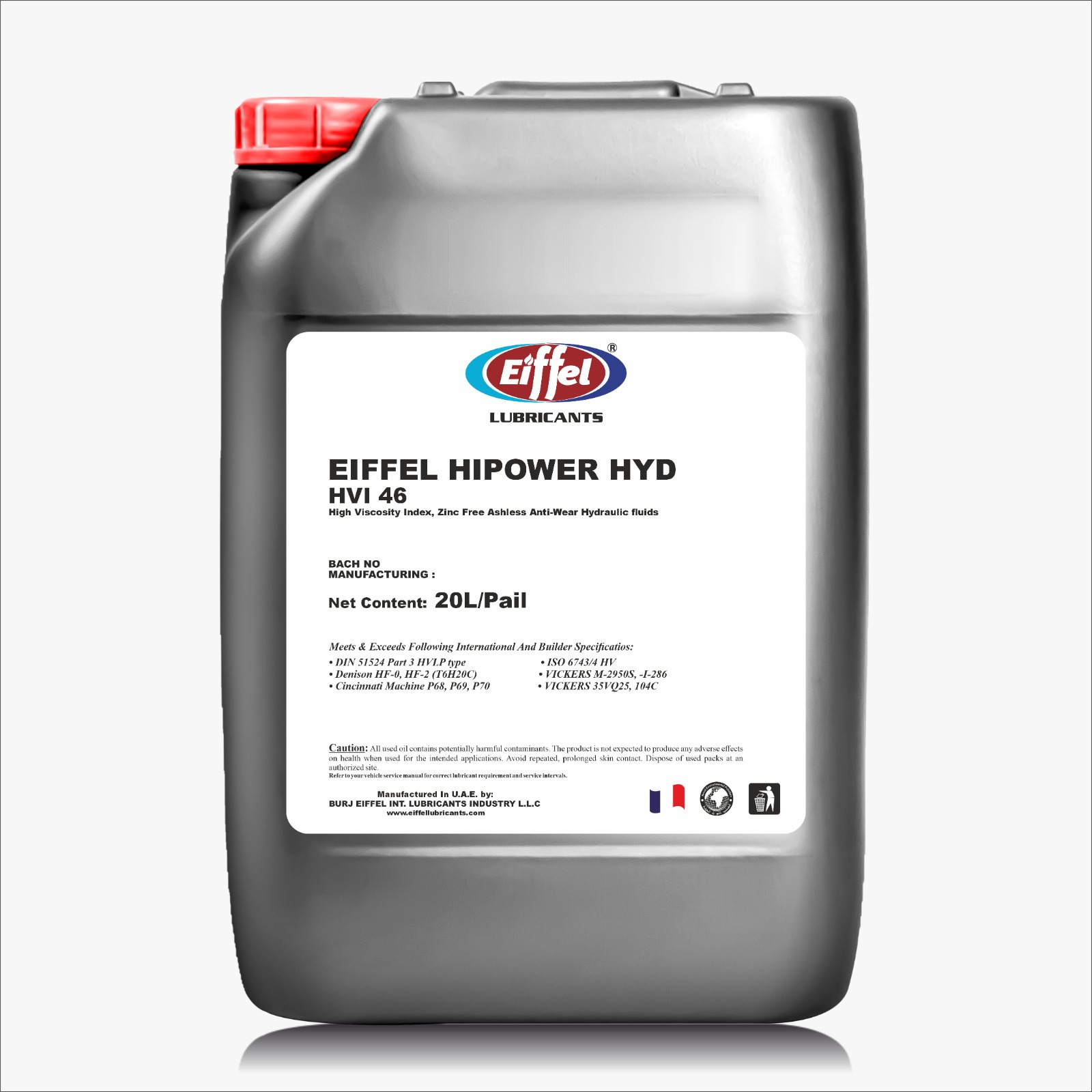 HVI 46 Hydraulic Oil, HVLP ISO 46 20L | Eiffel