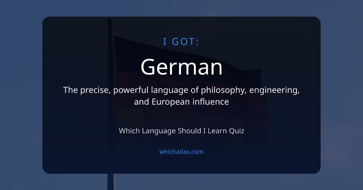 German - Which Language Should I Learn Quiz | Which Atlas
