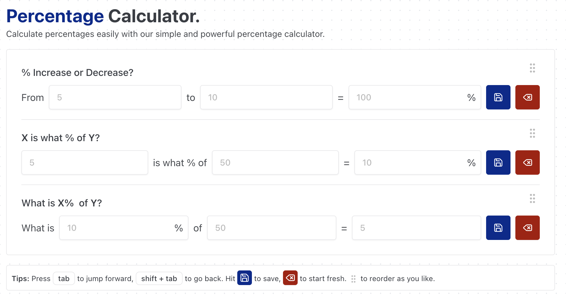 Plus Or Minus Percentage