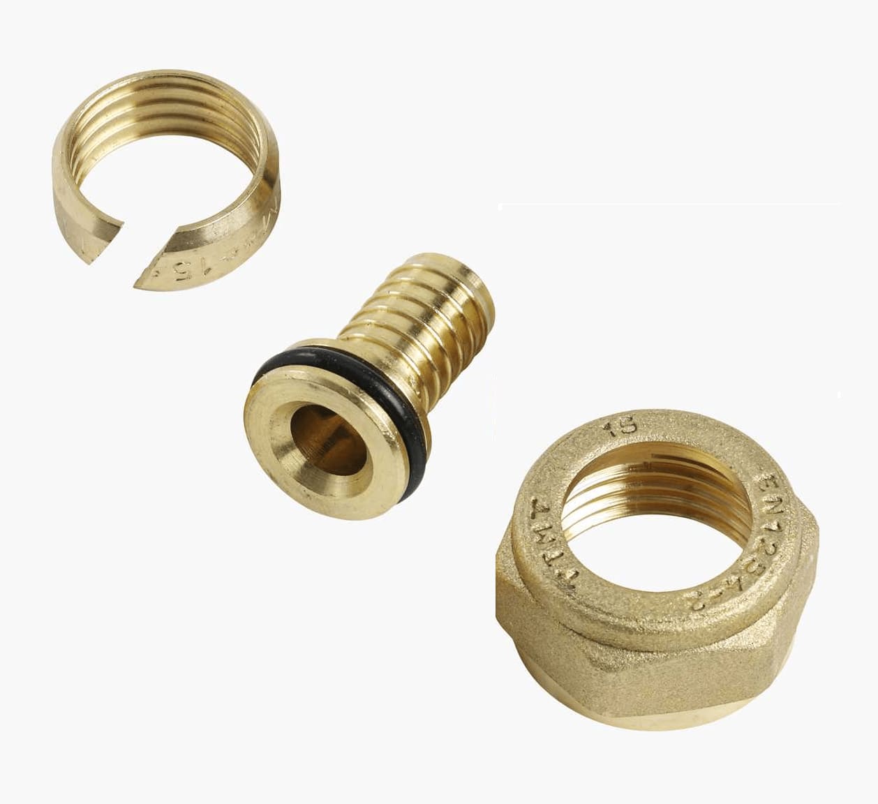 Pex-kupling ½” x 15x2,5mm PEX Velkommen