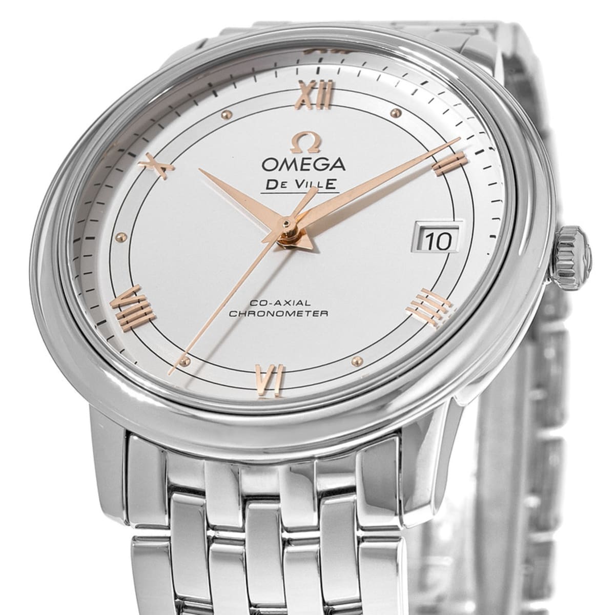 Omega De Ville Prestige Co-Axial 36.8mm Silver Dial Men's Watch 424.10.37.20.02.002