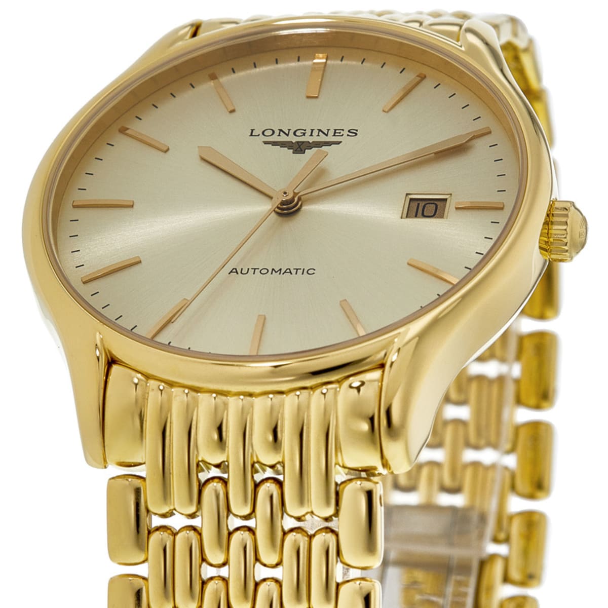 Longines Lyre Automatic Champagne Dial Gold-tone Steel Men's Watch L4 ...