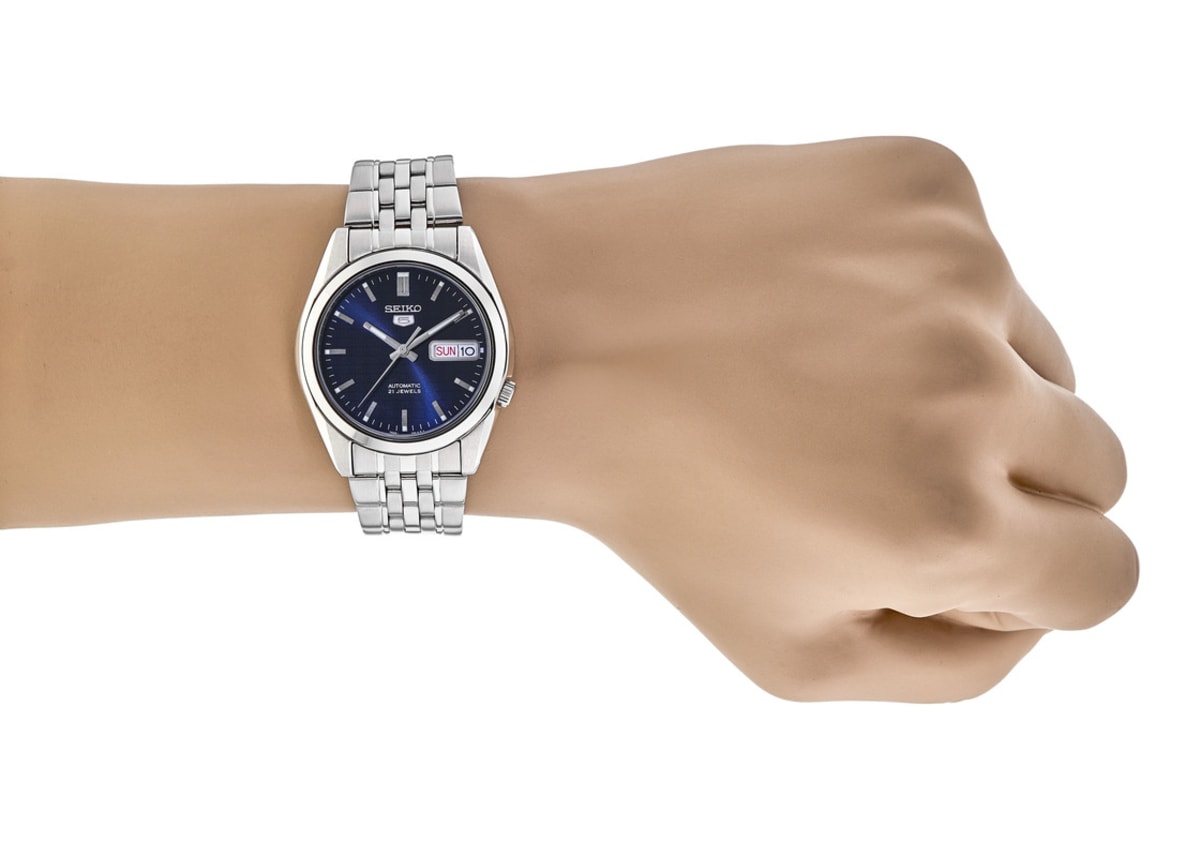 Seiko 5 Automatic Blue Dial Steel Men's Watch SNK357K1 | WatchMaxx.com