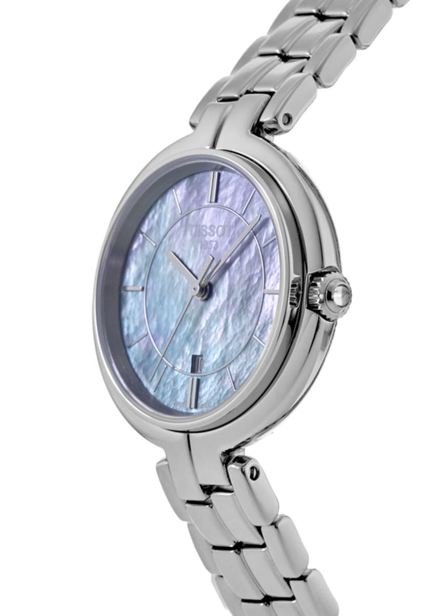 Tissot T-Trend Flamingo Blue Dial Stainless Steel Women's Watch T094 ...