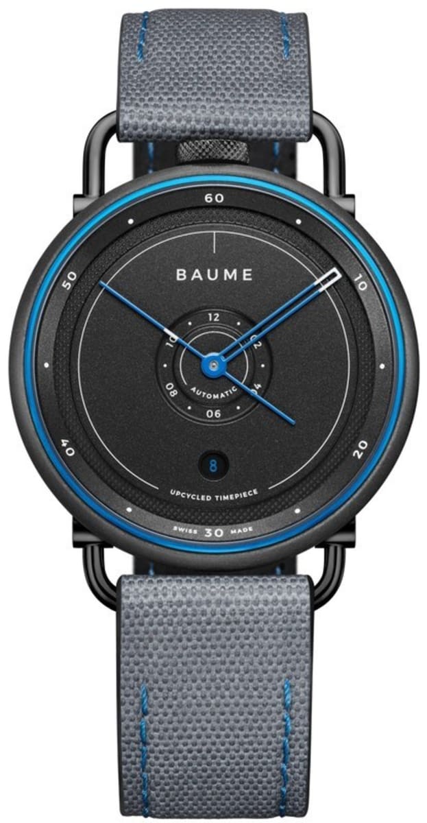 Baume & Mercier Baume Limited Edition Grey Dial Canvas Strap Men's ...