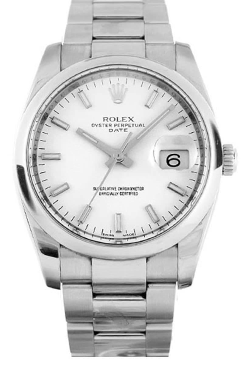 Rolex Oyster Perpetual Date Men's Watch 115200-WHSO | WatchMaxx.com