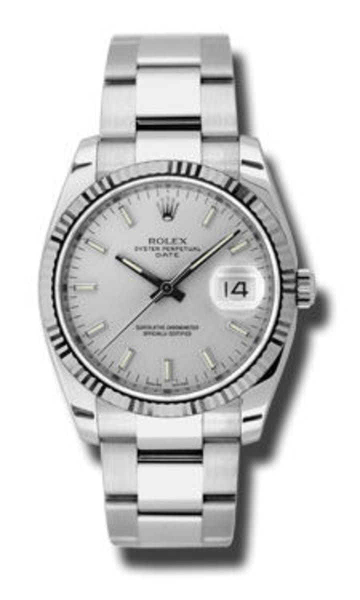 Rolex Oyster Perpetual Date Men's Watch 115234-SISO | WatchMaxx.com