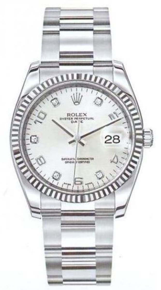 Rolex Oyster Perpetual Date Men's Watch 115234-WHDO | WatchMaxx.com
