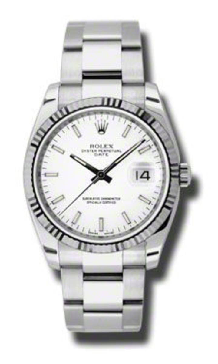 Rolex Date 34 Men's Watch 115234-WHSO | WatchMaxx.com