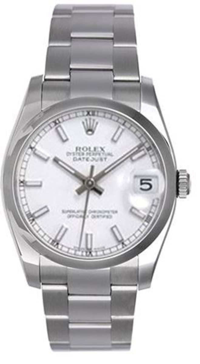 Rolex Datejust 36 Steel Unisex Watch 116200-WHSO | WatchMaxx.com