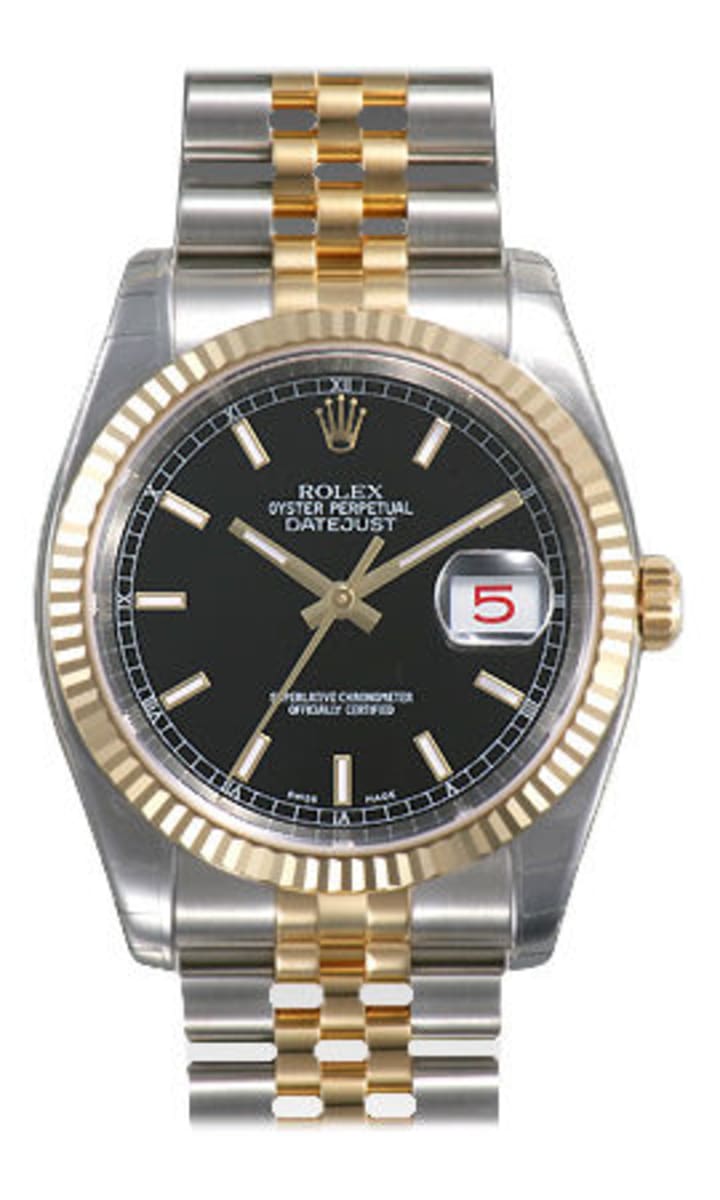 Rolex Datejust 36 Steel & Yellow Gold Unisex Watch 116233-BKSJ