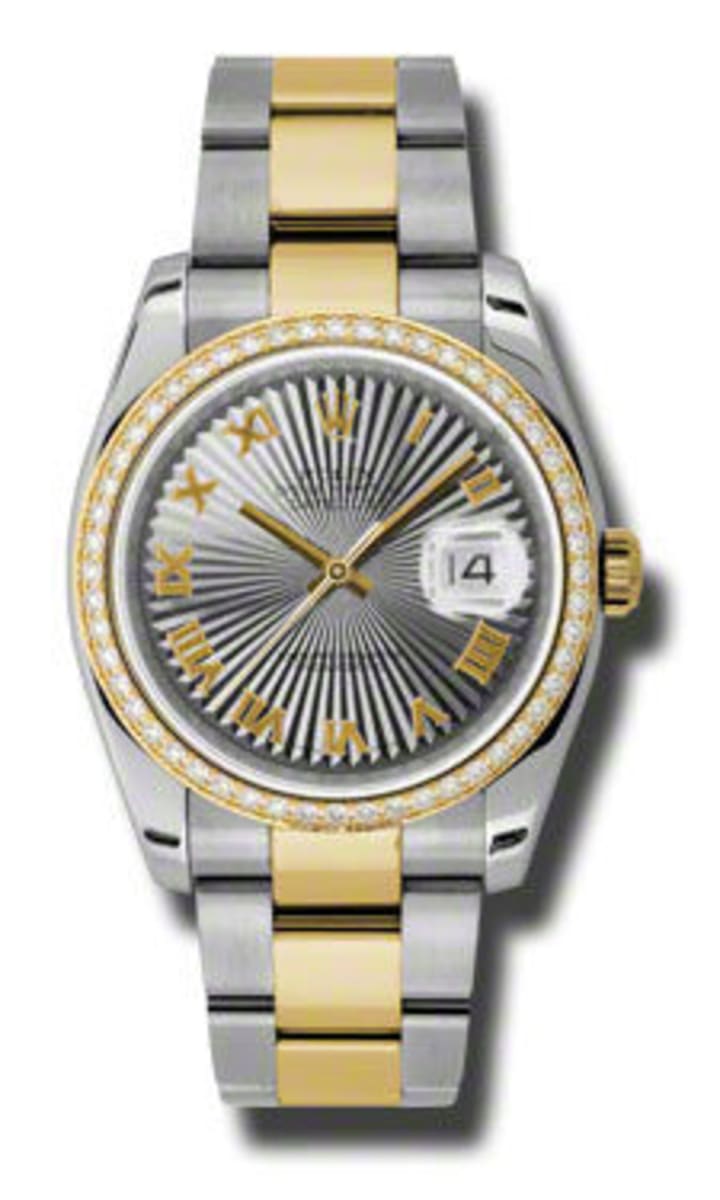 Rolex Datejust 36 Yellow Gold & Diamonds Unisex Watch 116243-GRYSRO