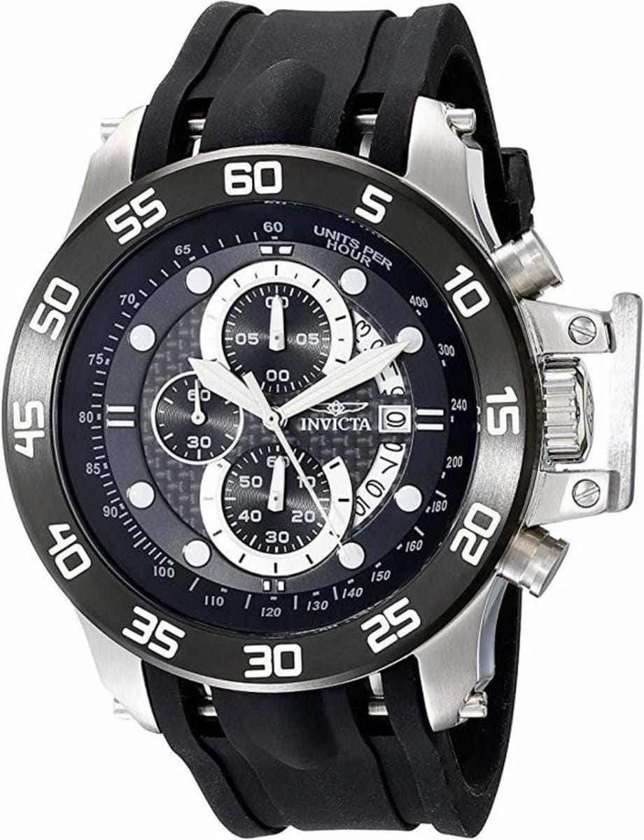 Invicta I-Force Stainless Steel with Black Synthetic Band Men's Watch 19251