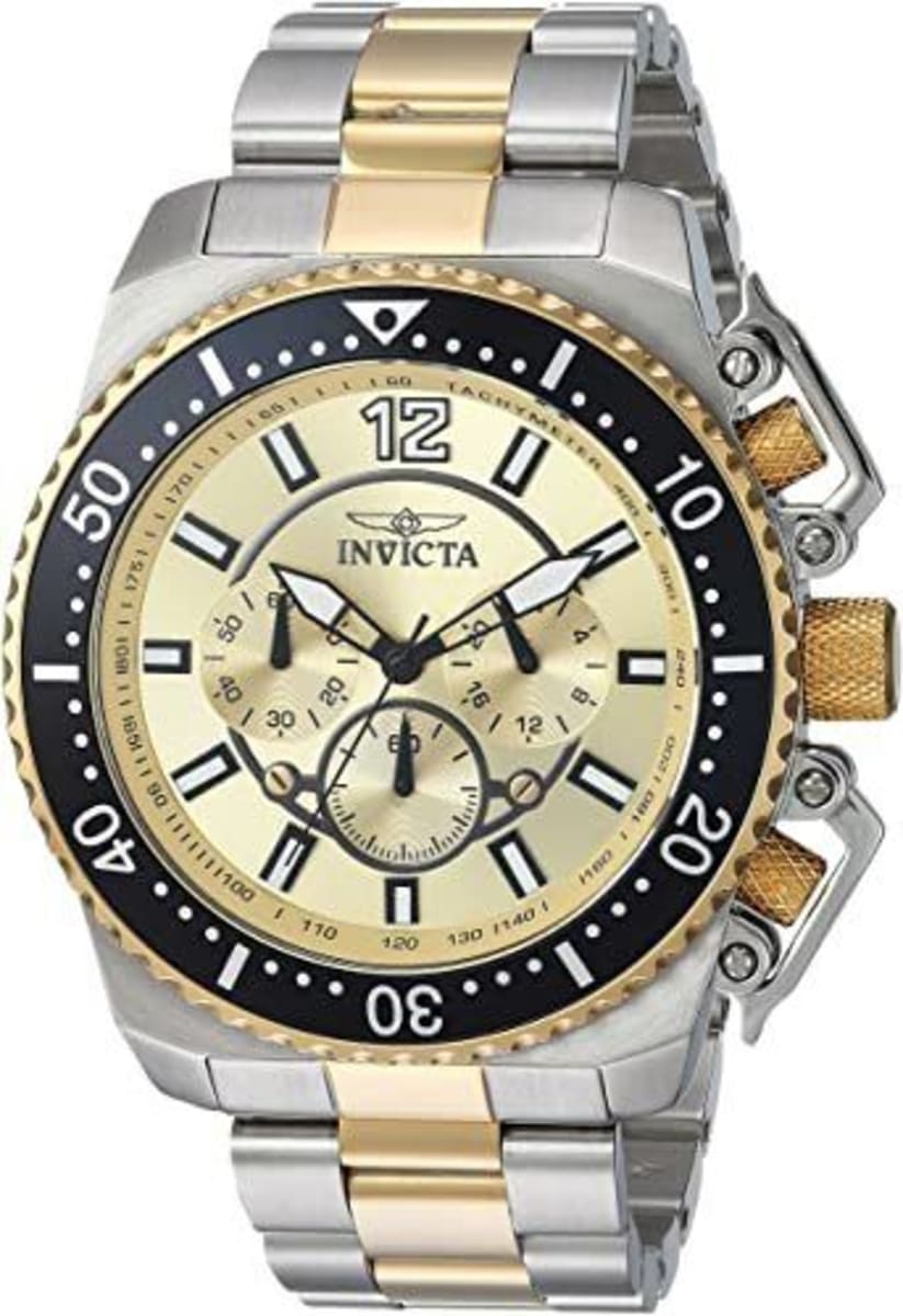 Invicta Pro Diver Gold Dial Two Tone Steel Men's Watch 21955