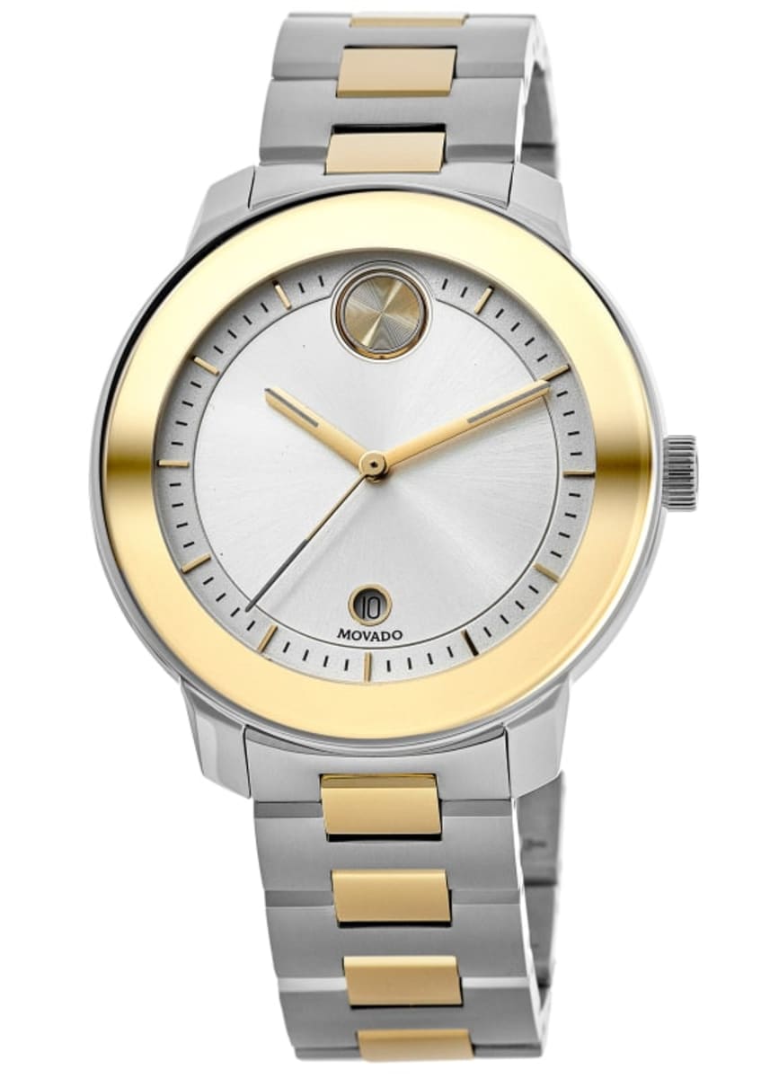 Movado Bold Verso Silver Dial Two-Tone Steel Women's Watch 3600749