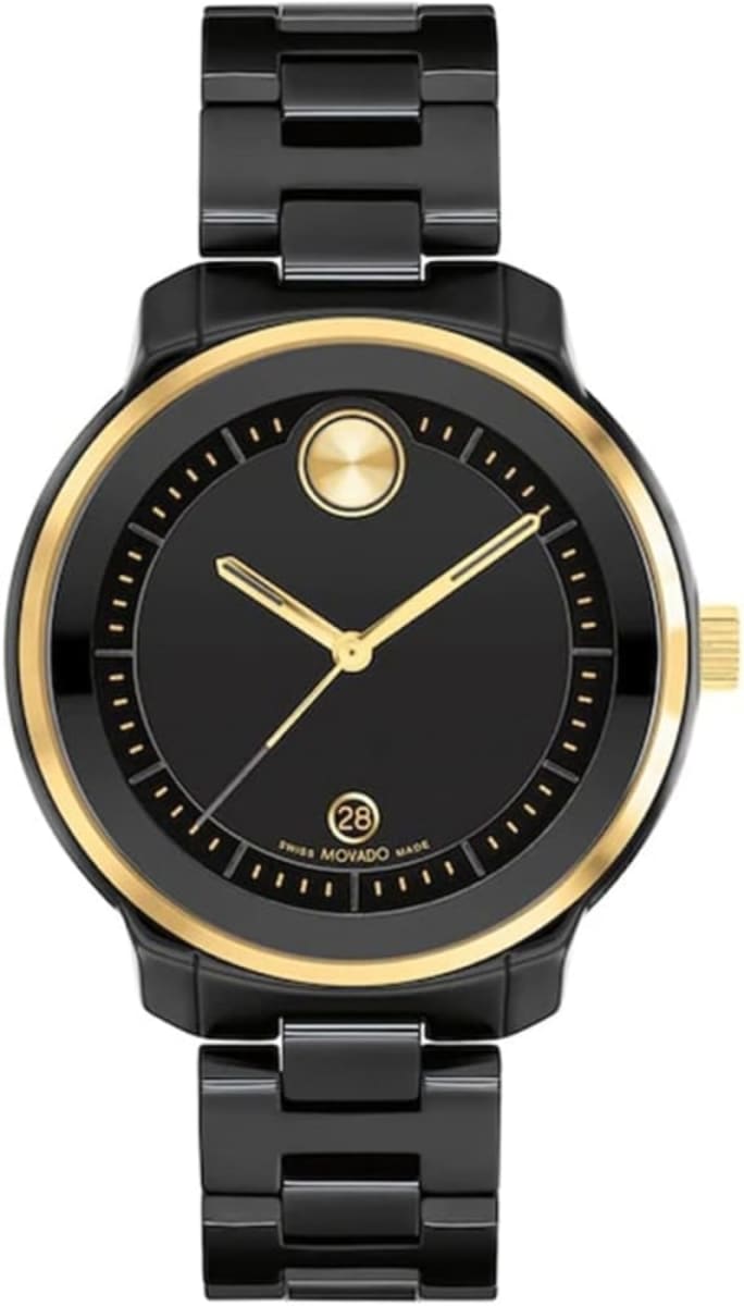 Movado Bold Verso Black Dial Ceramic Women's Watch 3600936
