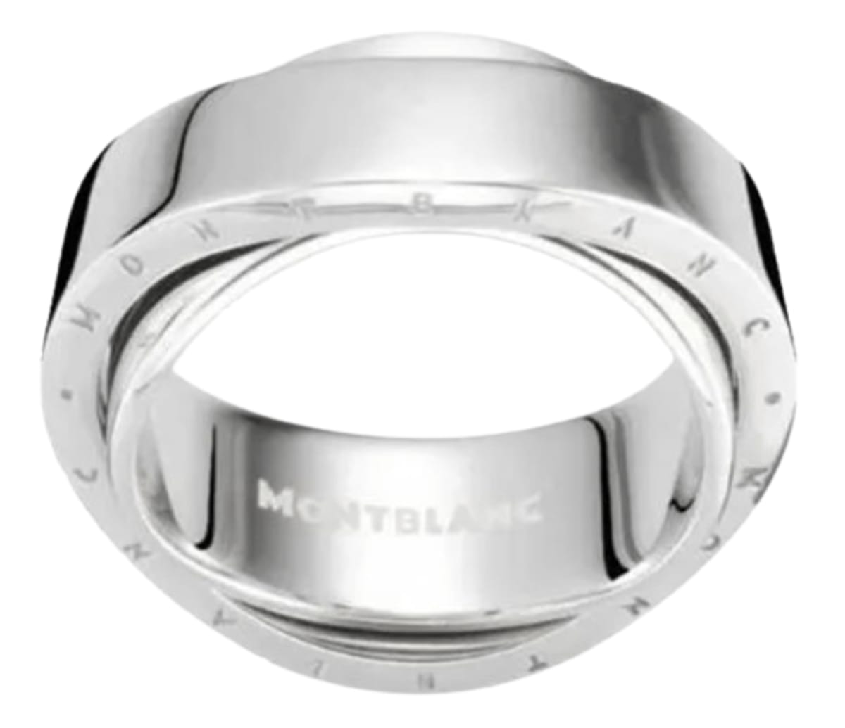 Montblanc Profile Sterling Silver Rotating Women's Ring 36209
