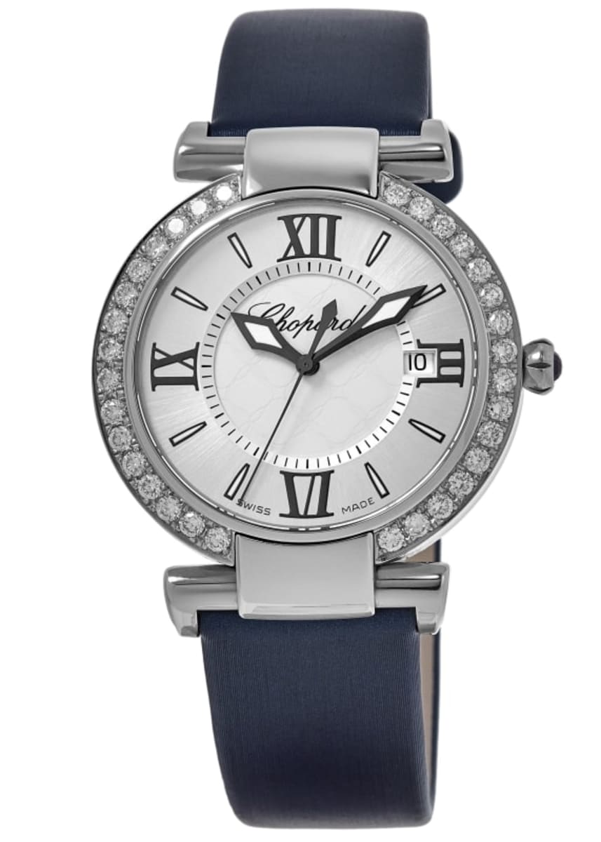 Chopard Imperiale 36mm Custom Diamond Bezel Blue Satin Strap Women's ...