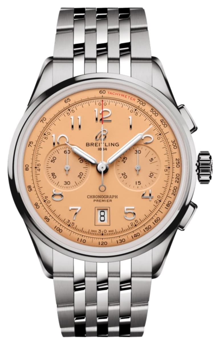 Breitling Premier B01 Chronograph 42 Copper Dial Steel Men's Watch ...