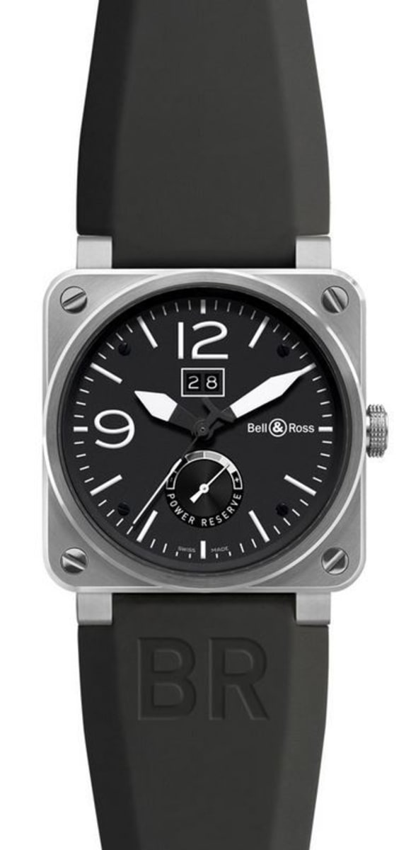 Bell & Ross Aviation Men's Watch BR03-90 Big Date Power Reserve