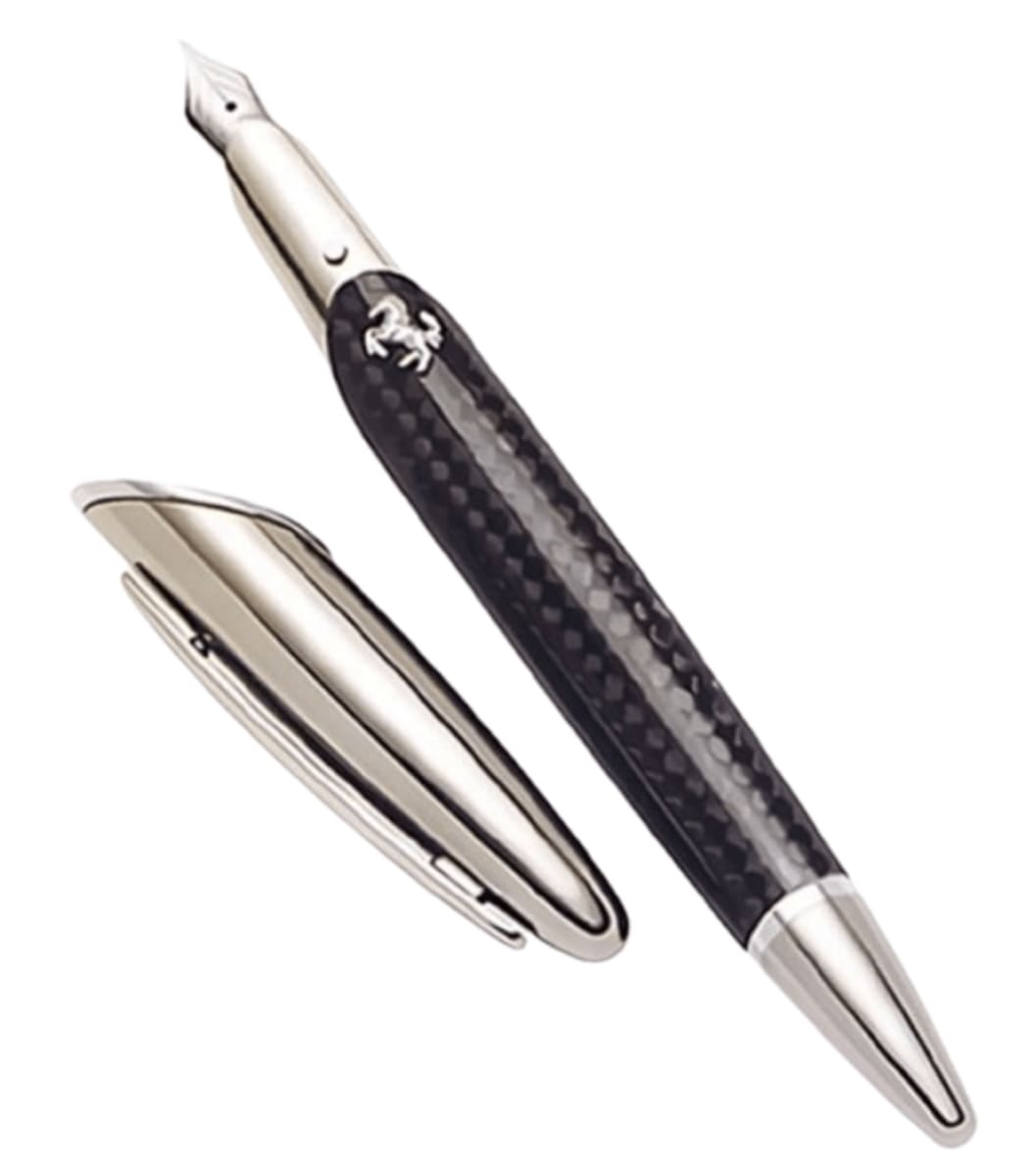 Montegrappa Ferrari Limited Edition Steel and Carbon Fiber Fountain Pen ...