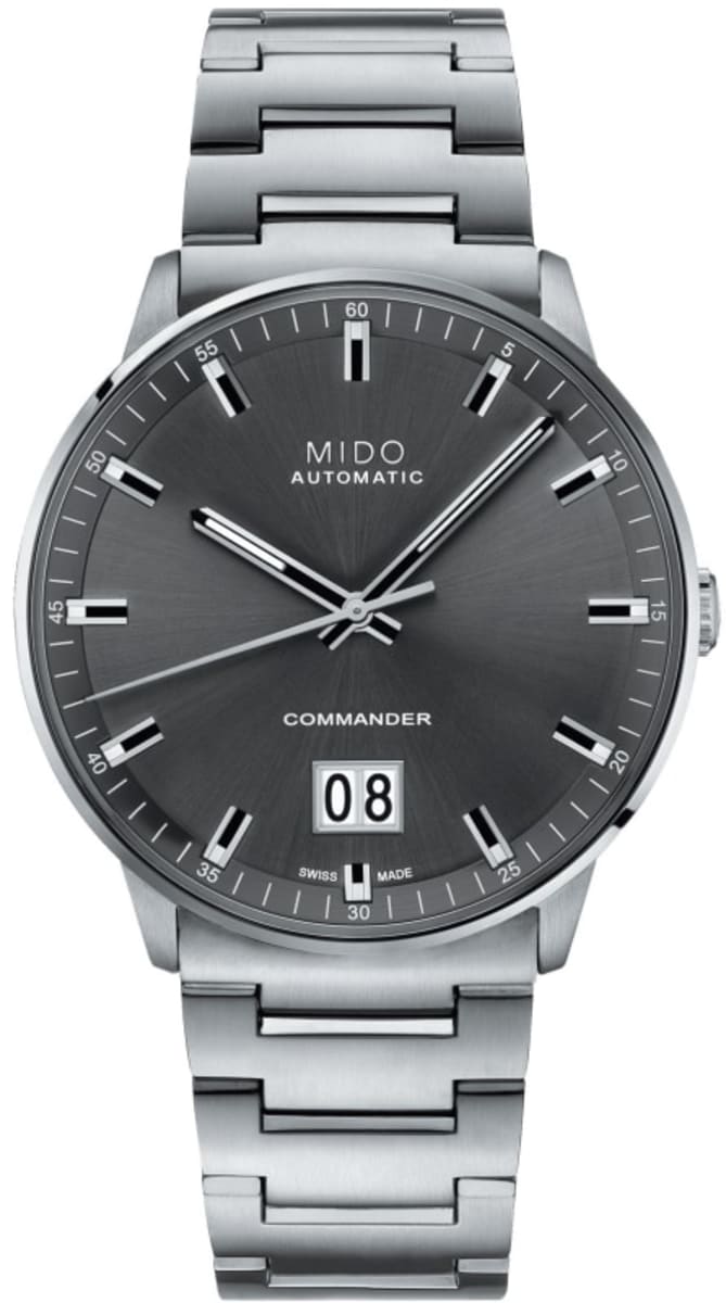 Mido Commander Big Date Grey Dial Steel Men's Watch M021.626.11.061.00