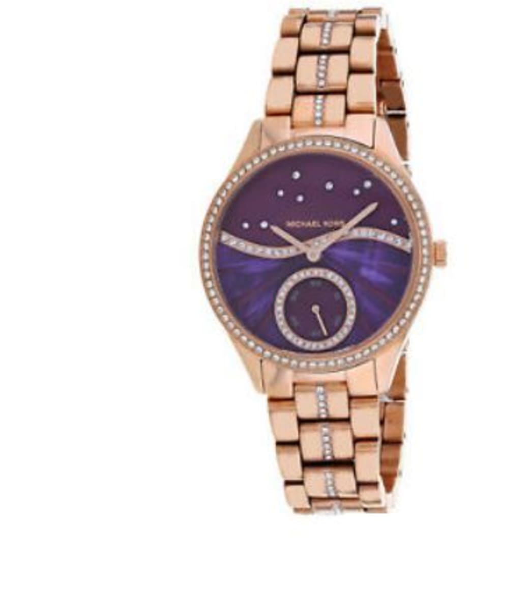 Michael Kors Ladies Purple Dial Steel Women's Watch MK4437