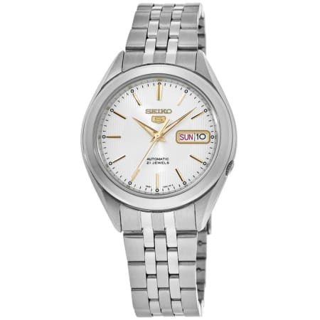 Seiko Silver Dial Steel Men's Watch SNKL17K1 | WatchMaxx.com