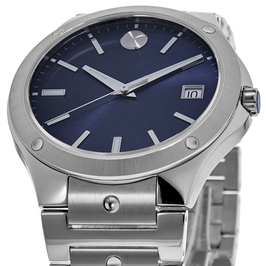 Movado SE Blue Dial Steel Men's Watch 0607513 | WatchMaxx