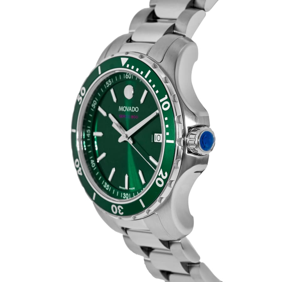 Movado 800 Green Steel Men's Watch 2600136 | WatchMaxx.com