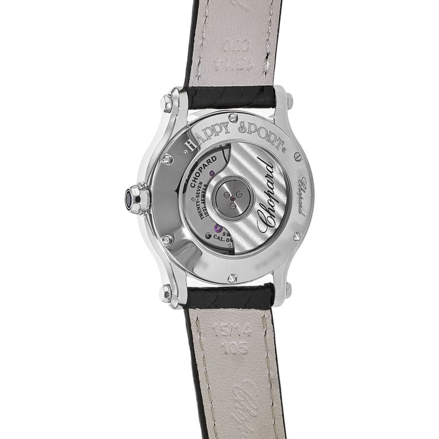 Chopard Happy Sport 30mm Floating Diamonds Automatic Leather Strap ...