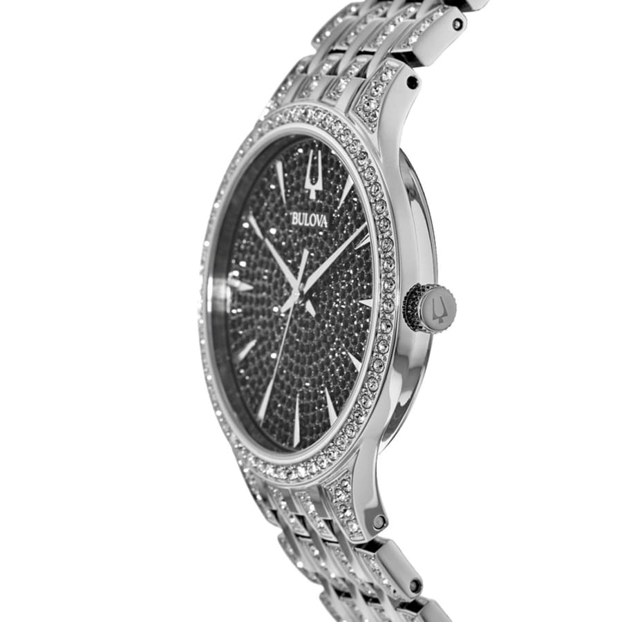 Bulova Phantom Black Dial Stainless Steel Bracelet Women's Watch 96L273