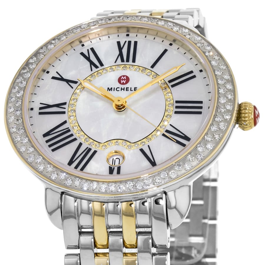 Michele Serein Diamond Two Tone Mother of Pearl Women's Watch MWW21B000032