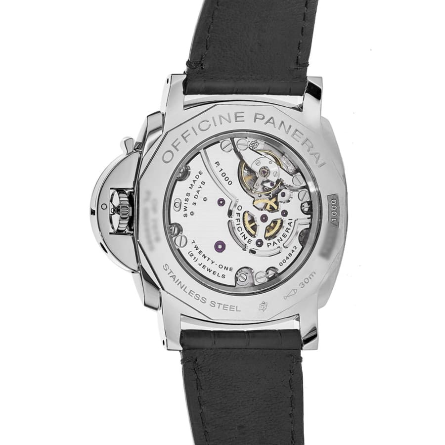 Panerai Luminor Due 42mm Manual Wind Black Dial Leather Strap Men's ...