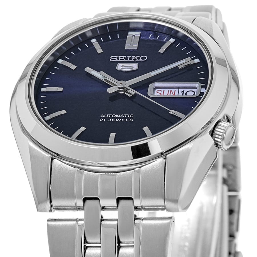 Seiko 5 Automatic Blue Dial Steel Men's Watch SNK357K1 | WatchMaxx.com