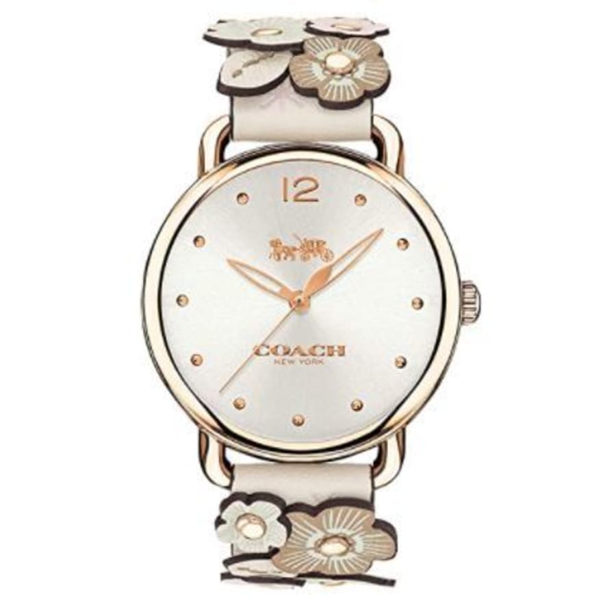 Coach Perry Quartz Silver Dial Leather Strap Women's Watch 14503311