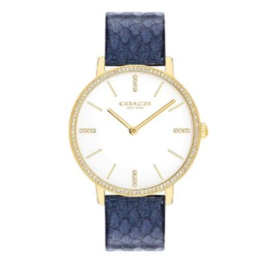 Coach Perry Quartz White Dial Leather Strap Women's Watch 14503351
