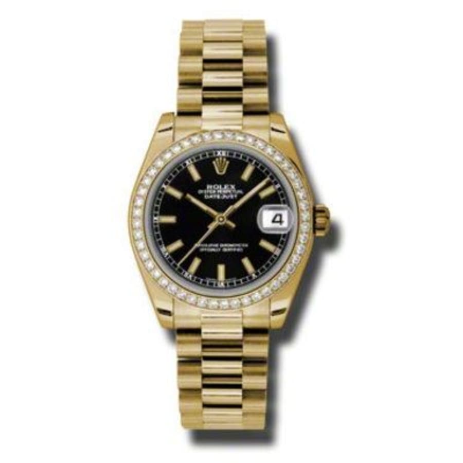 Rolex Datejust 31 18k Yellow Gold Presidential Bracelet Women's Watch ...